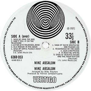 6360 053 – Mike Absalom | Rare Record Collector