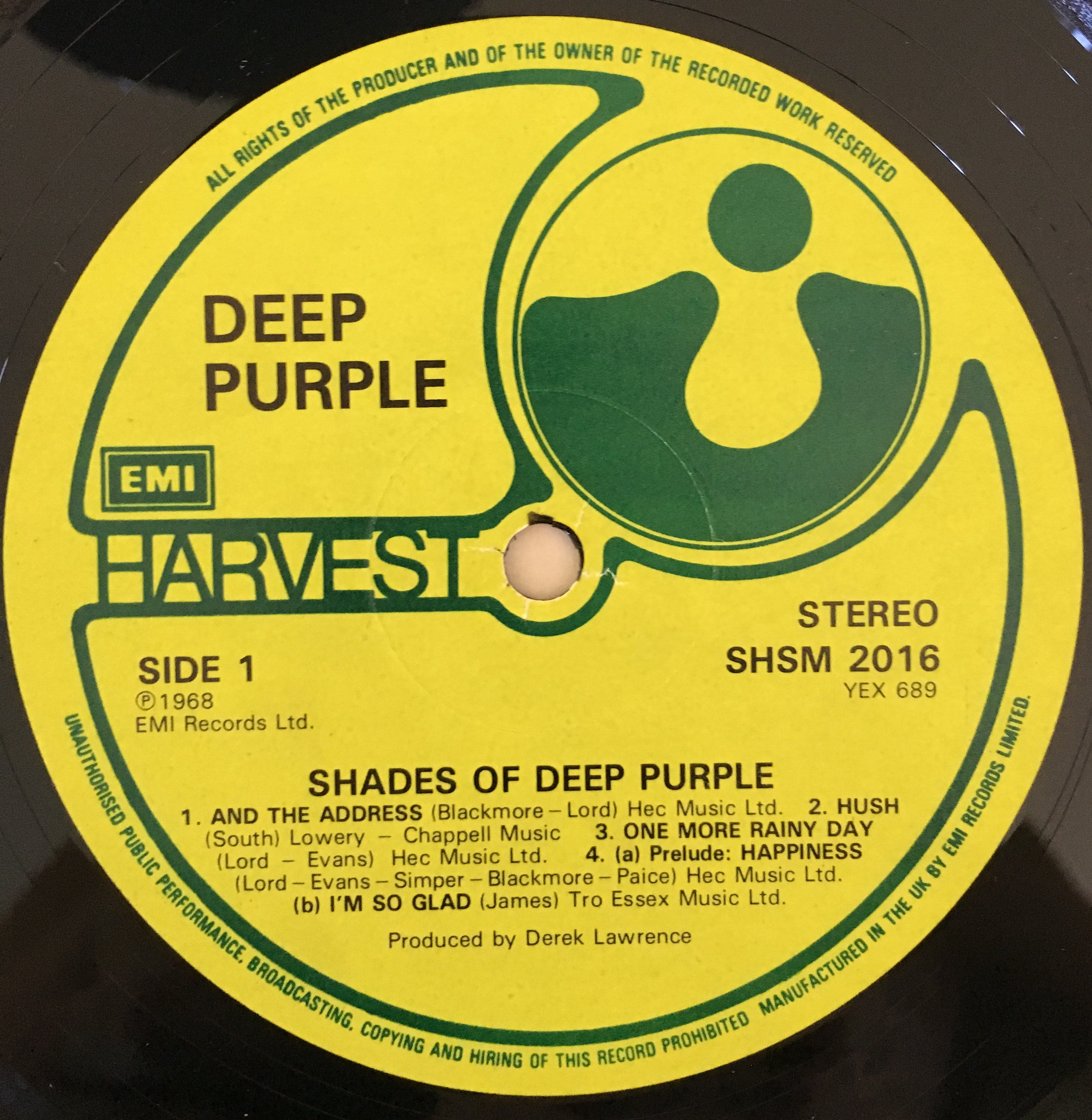 Parlophone PCS 7055 – Deep Purple | Rare Record Collector